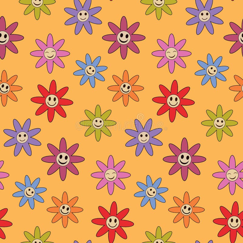 Spring Smiley Face Happy Flowers Stock Illustrations – 91 Spring Smiley ...