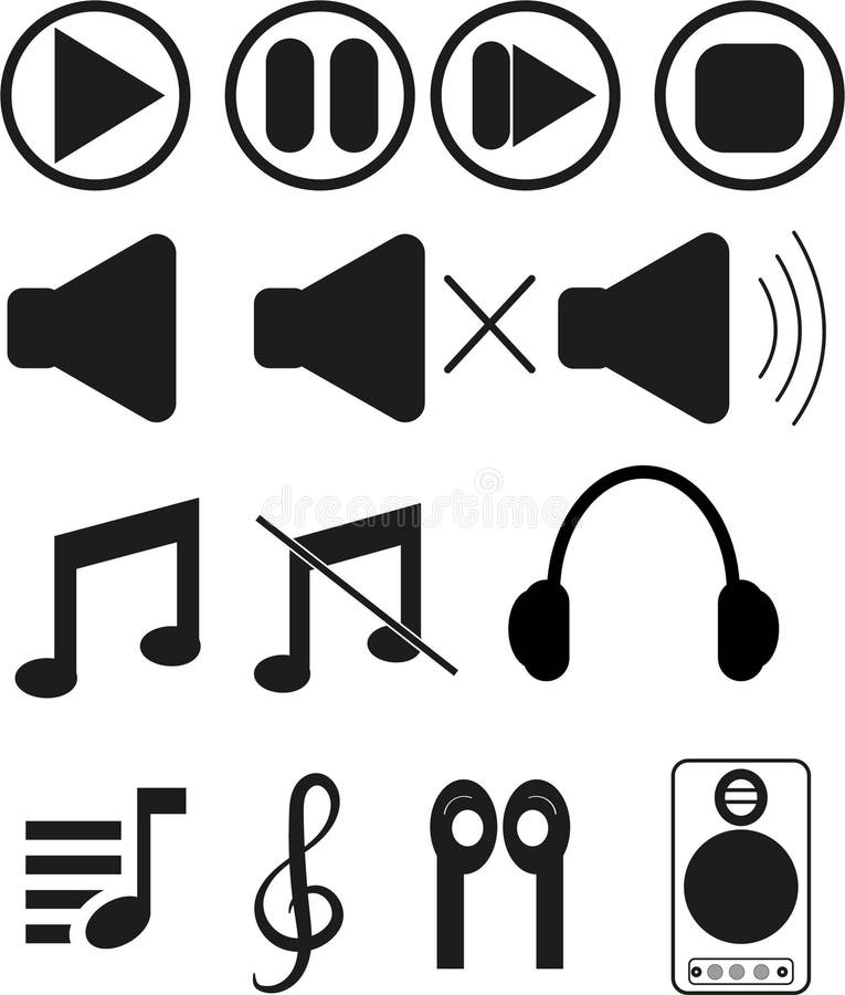 A set of music icons stock vector. Illustration of icons - 247548690
