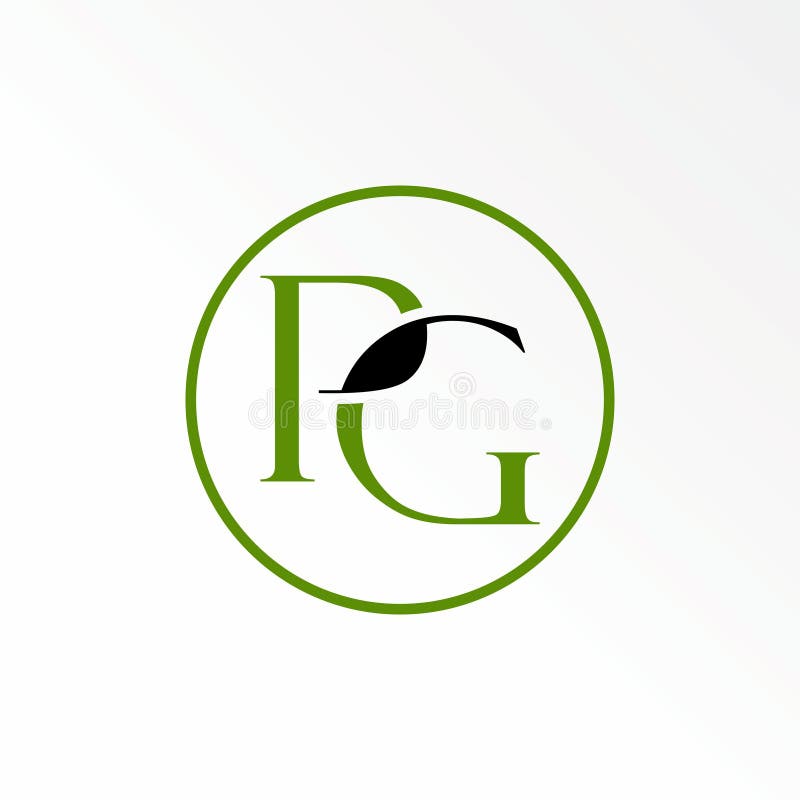 Unique Letter or Word PG or GP Serif Font with Connected or Merging in ...