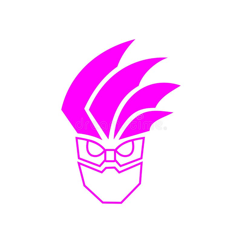 Symbol of Kamen Rider Ex-aid Mask. Editable Vector of Purple Mask Stock ...