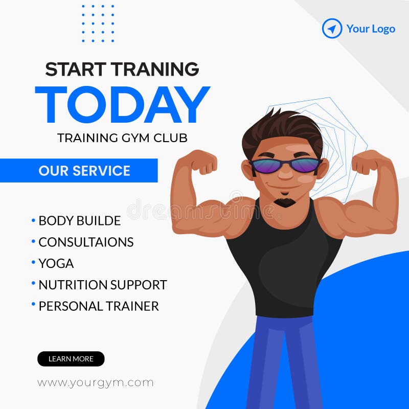 Banner Design of Start Training Today Stock Vector - Illustration of ...