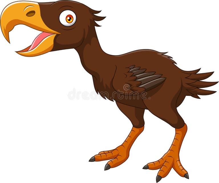Cartoon Terror Bird on White Background Stock Vector - Illustration of ...