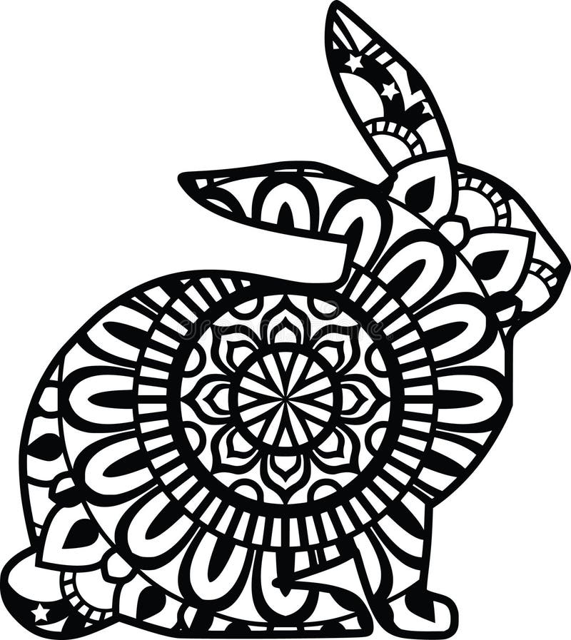 Rabbit Mandala Stock Illustrations – 340 Rabbit Mandala Stock ...