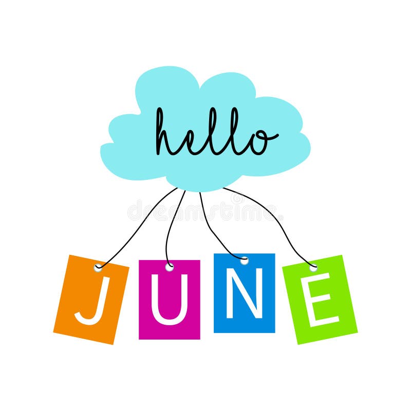 Welcome June. Design for Banner, Stock Vector - Illustration of banner ...