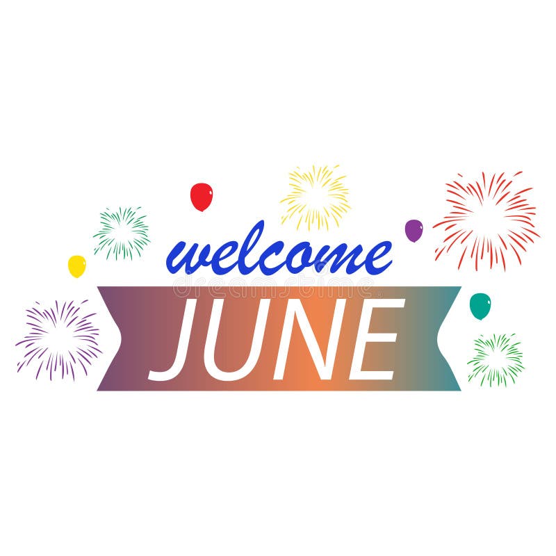 June Design with Dove and Floral Vector. Suitable for Banner and Card ...