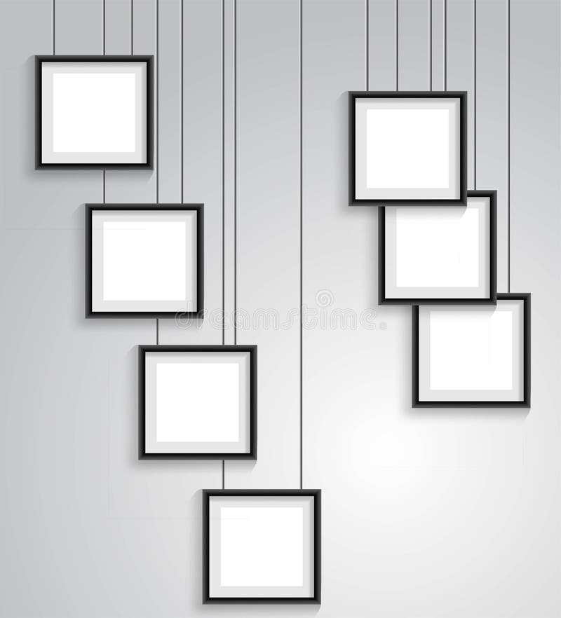Presentation Mock Up Blank Empty Picture Photo Frames Stock Vector ...