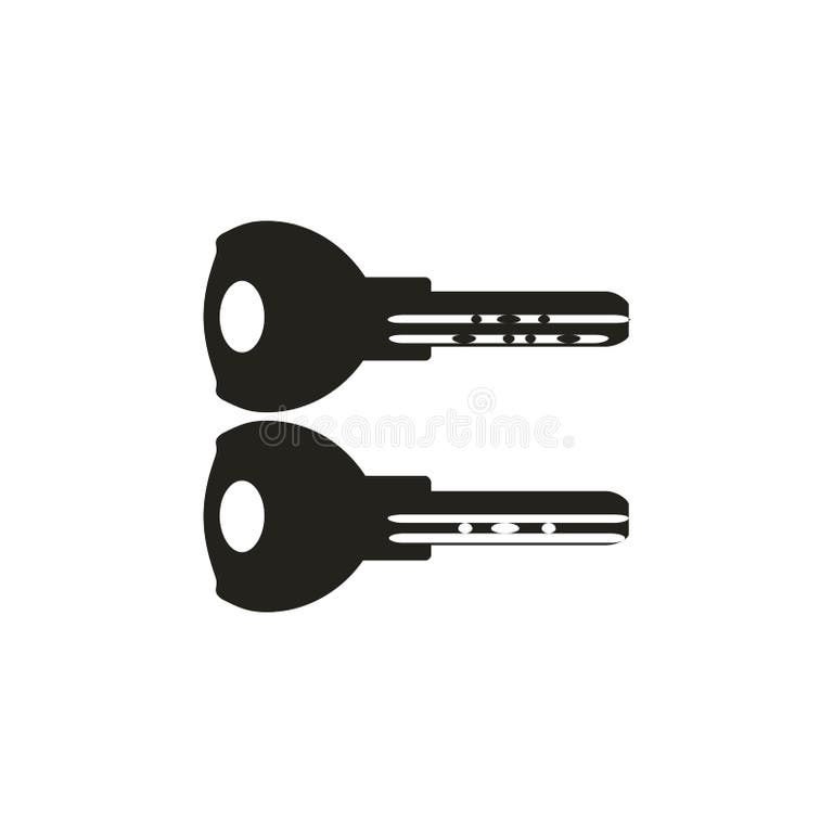 Simple key design logo stock illustration. Illustration of print ...