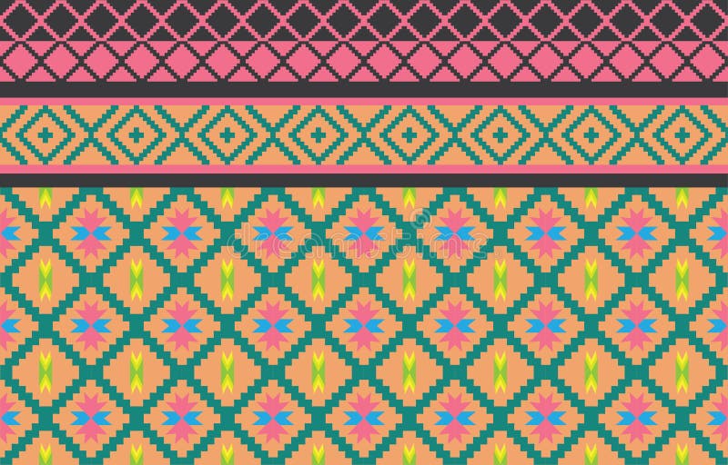 Color Native American Ethnic Pattern Stock Vector - Illustration of ...