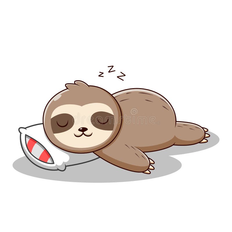 Sloth Cartoon Sleeping, Sloth Mascot Cartoon Character. Animal Icon ...