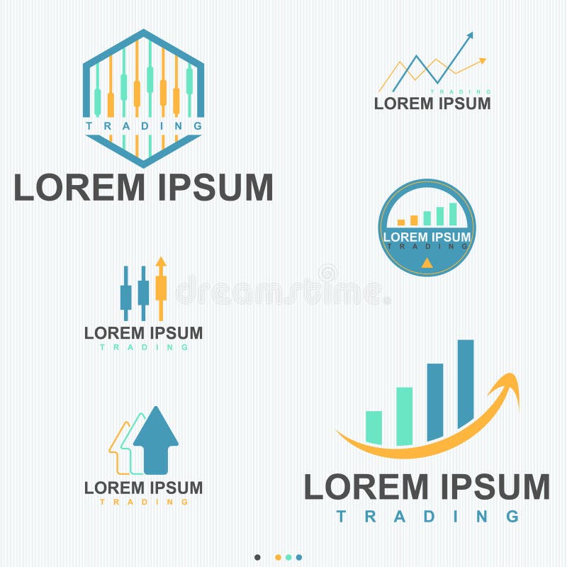 Trading and Graph Business Logo Set - Vector Stock Vector ...