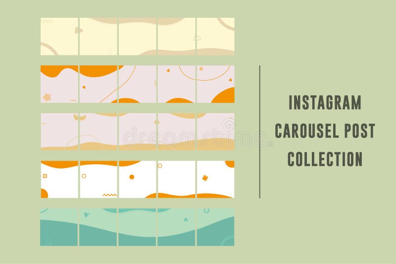 Instagram and Social Media Seamless Carousel Post Collection Stock ...