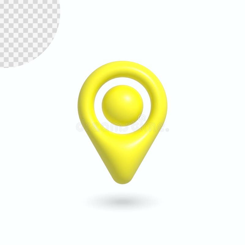 3D Rendering Location Pin Icon Stock Vector - Illustration of ...