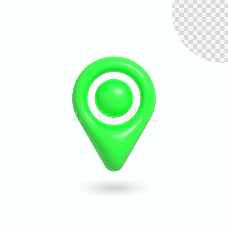 3D Rendering Location Pin Icon Stock Vector - Illustration of print ...