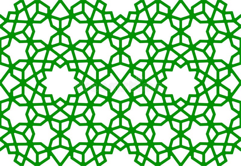 Islamic Patterns of Geometry Seamless Lines Stock Vector - Illustration ...