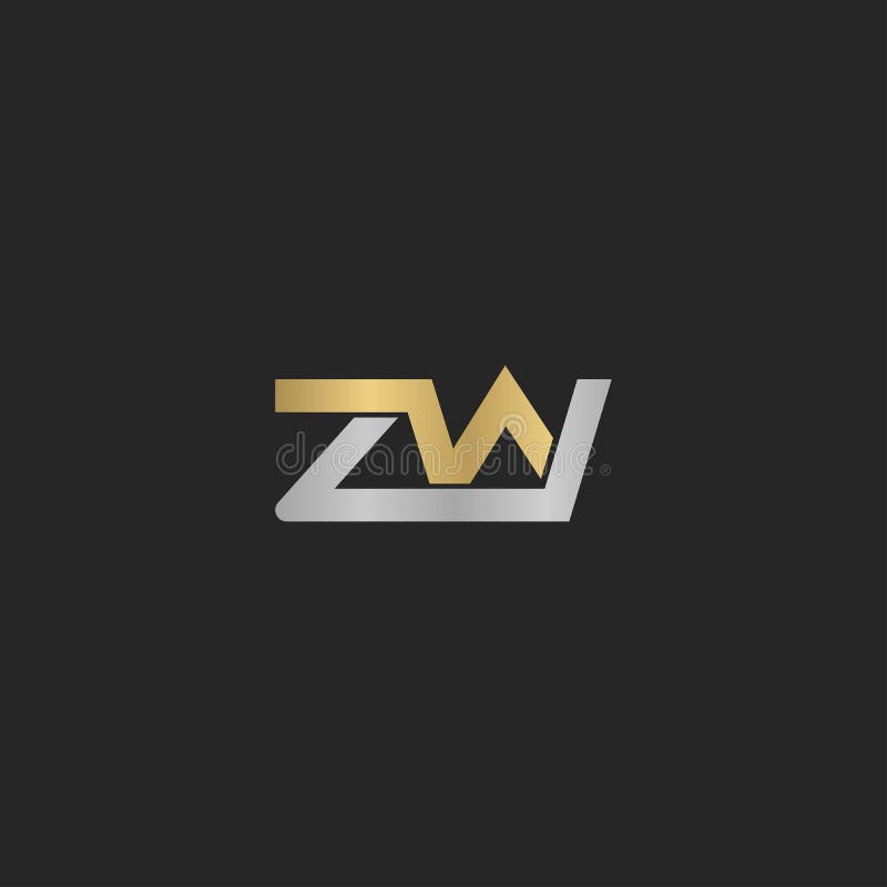 Alphabet Initials Logo WZ, ZW, Z and W Stock Vector - Illustration of ...