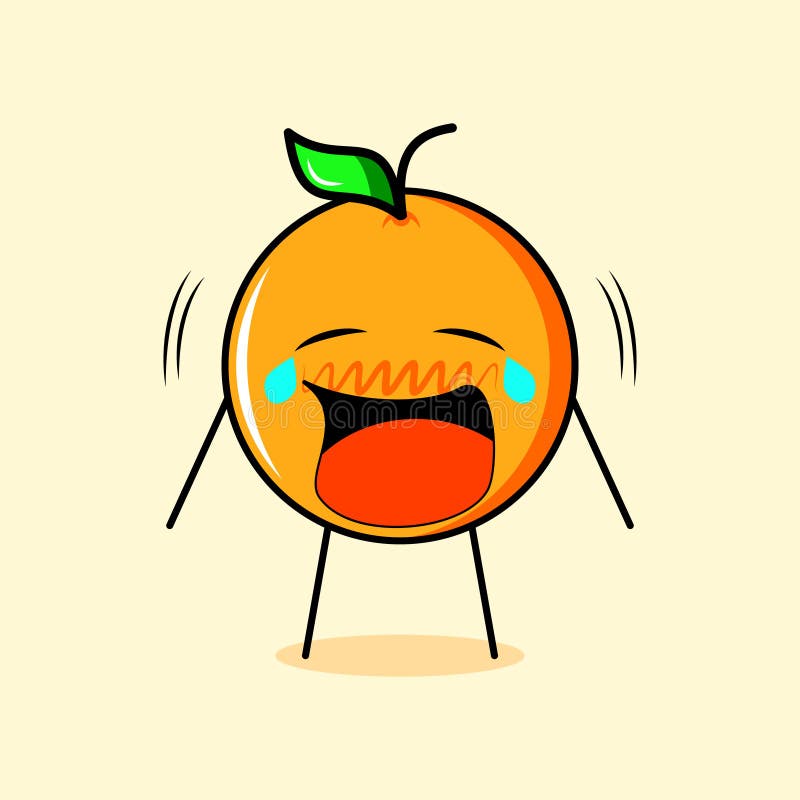 Emoji Crying Orange Isolated Vector Stock Illustrations – 140 Emoji ...