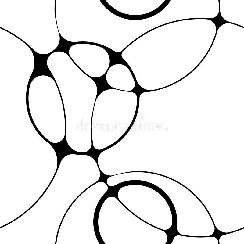 Merge Circle Seamless Pattern Black and White Stock Vector ...
