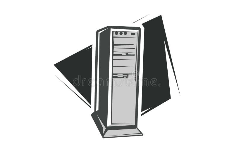 Simple Central Processing Unit Cpu Icon Vector Illustration. Stock ...