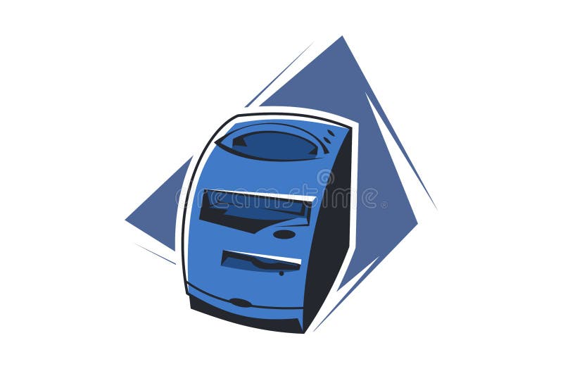 Simple Central Processing Unit Cpu Icon Vector Illustration. Stock ...