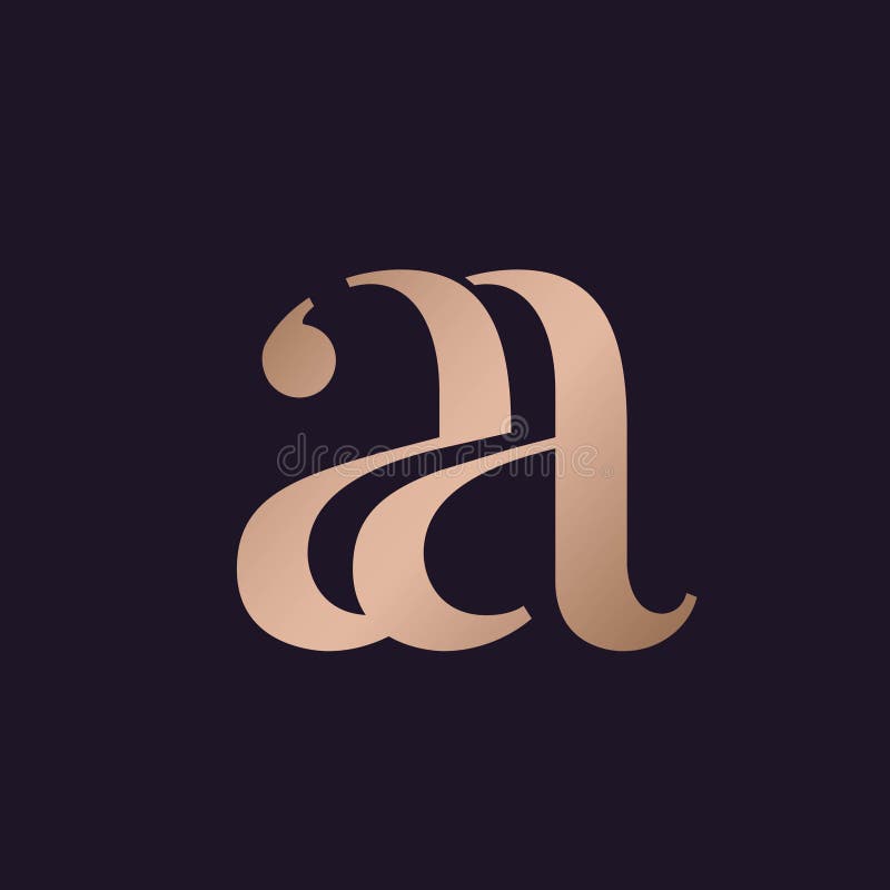 AA Monogram Logo. Elegant, Luxury Alphabet Initials. Stock Vector ...