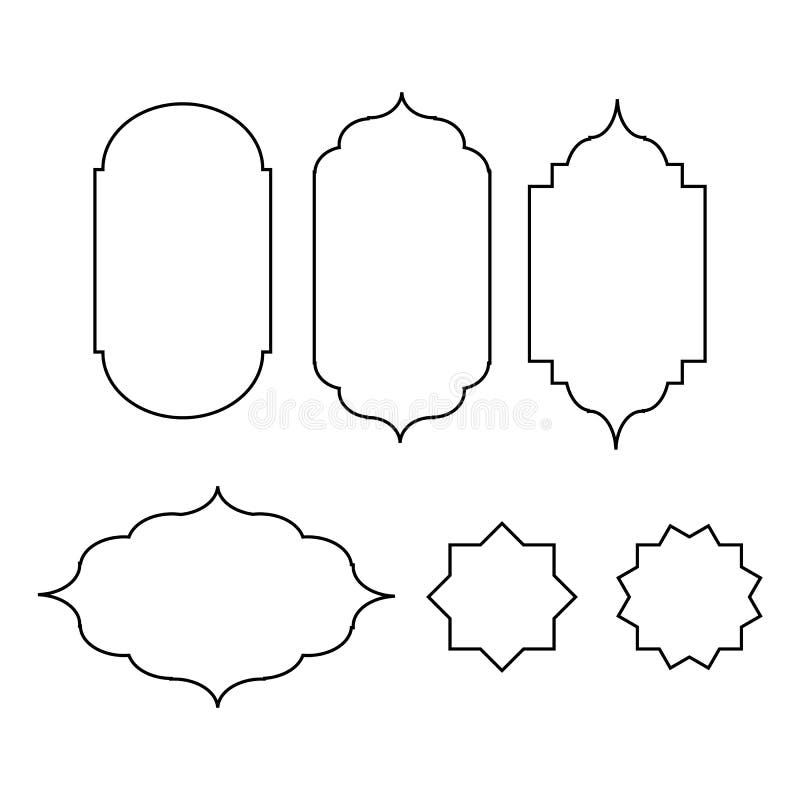 Islamic Border, Islamic Elements Vector, Islamic Frame Design Template ...