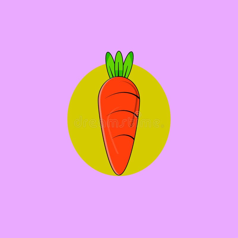 Carrot Icon. Vector Illustration, Isolated Carrot Vector with Simple ...