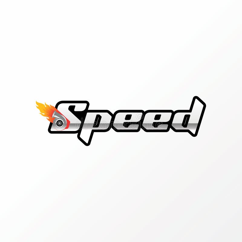 Unique Writing or Word SPEED Sport Italic Font with Turbo Machine Image ...