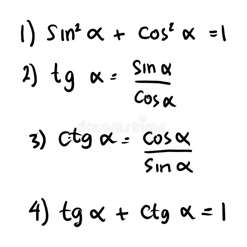 Basic Trigonometric Identities. Formulas To Calculate Sine, Cosine ...