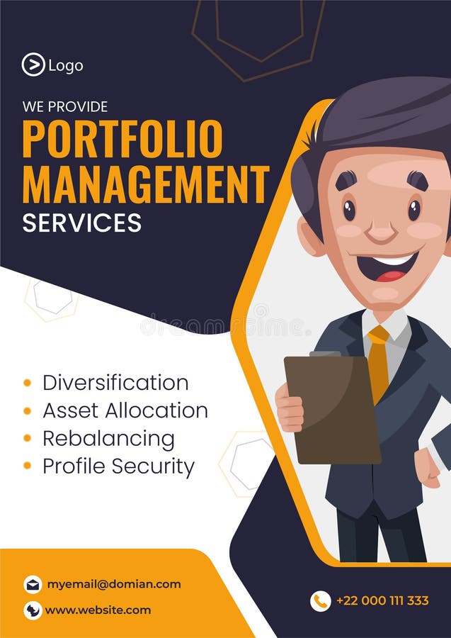 Flyer Design of Portfolio Management Services Stock Vector ...