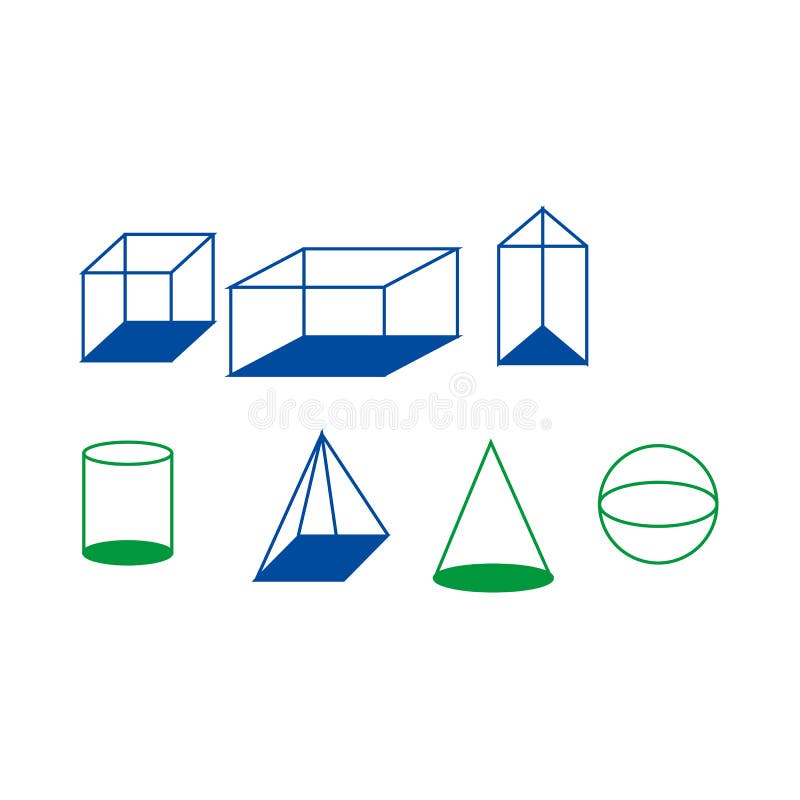 Math Illustration Questions for Blocks and Pyramids. Stock Vector ...