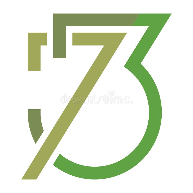 Number 73 logo vector stock vector. Illustration of letterv - 249720228
