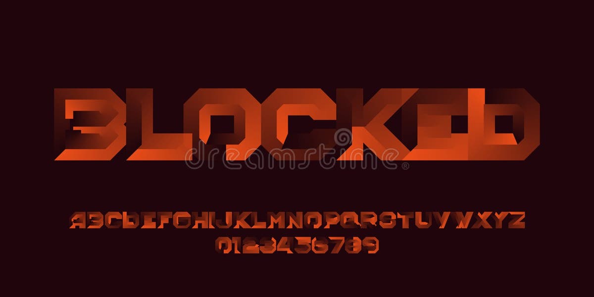 Blocked Alphabet Stock Illustrations – 27 Blocked Alphabet Stock ...