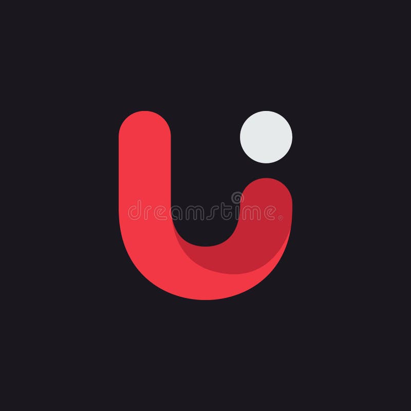 Ui Letter Logo Design Template Stock Vector - Illustration of logotype ...