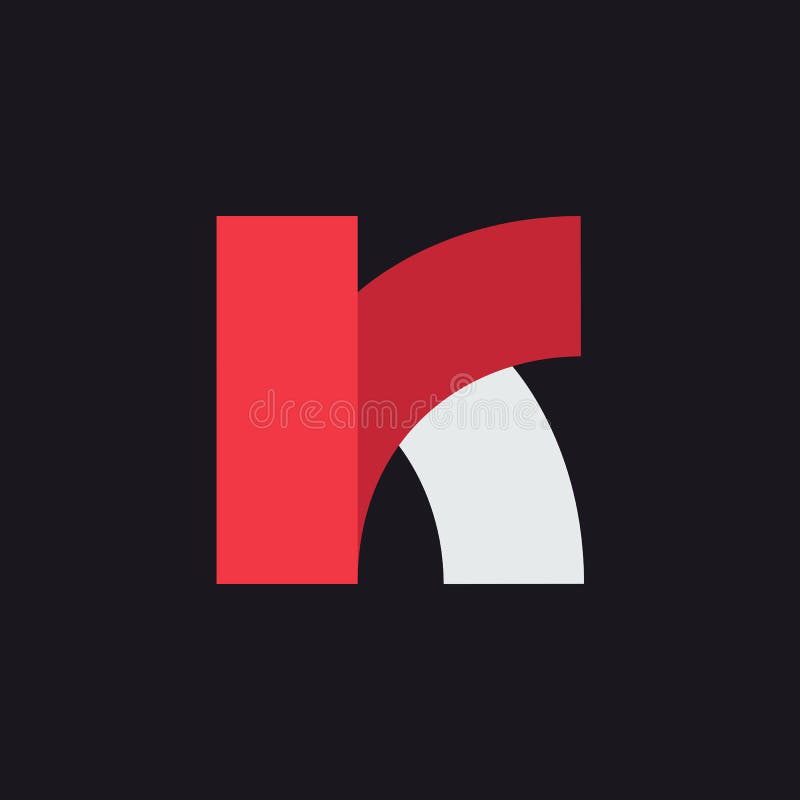 Bold Letter K Vector Logo Design Template Stock Vector - Illustration ...