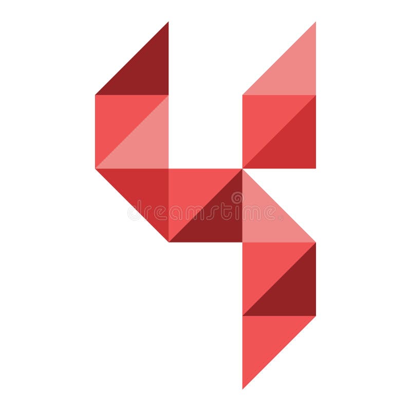Number 4 logo vector stock vector. Illustration of combination - 249918119