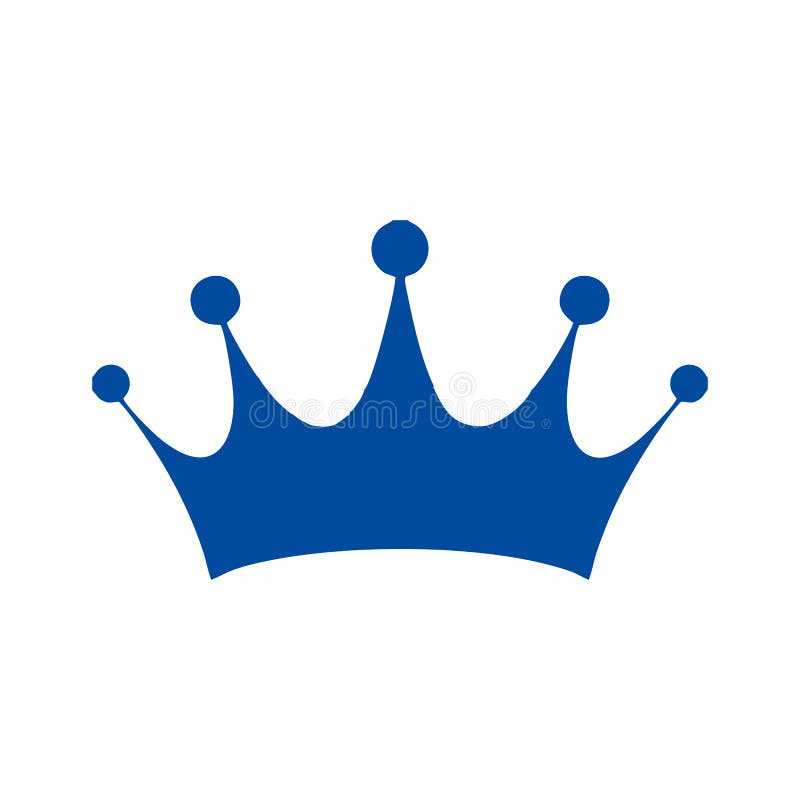 Crown - Blue Vector Icon. EPS 10. Editable Flat Design. Beautiful Crown ...