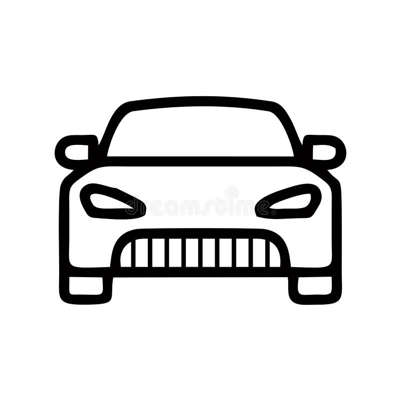 Frontline Icon Car. Simple Line Style Sign Symbol Stock Vector ...