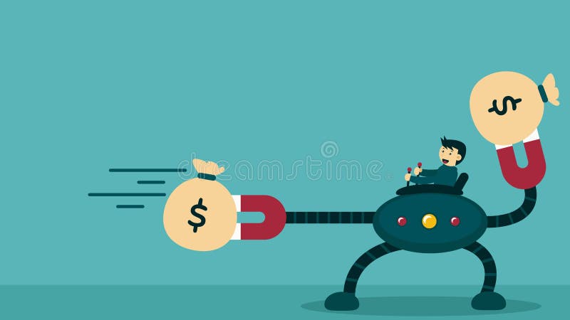 Illustration Vector Graphic of Businessman Cartoon Character Earn Money ...