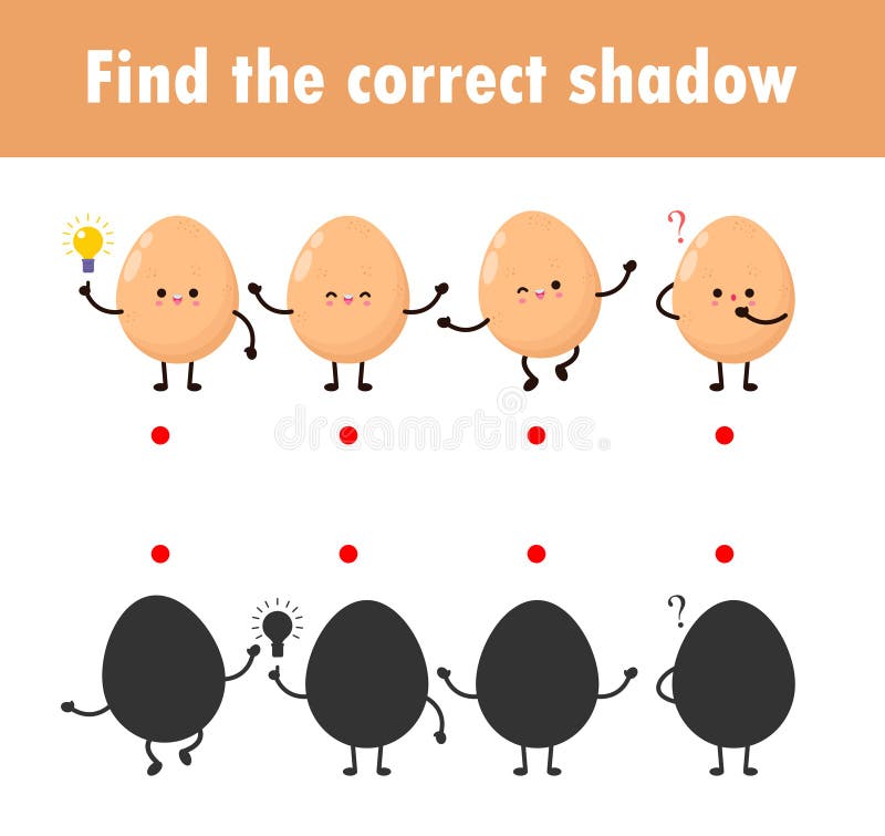 Shadow Matching Game for Kids, Visual Game for Kid, Find the Correct ...