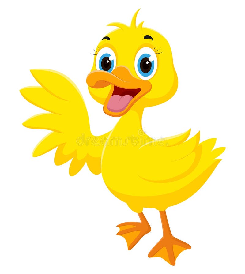 Happy duck cartoon stock vector. Illustration of mascot - 250278063