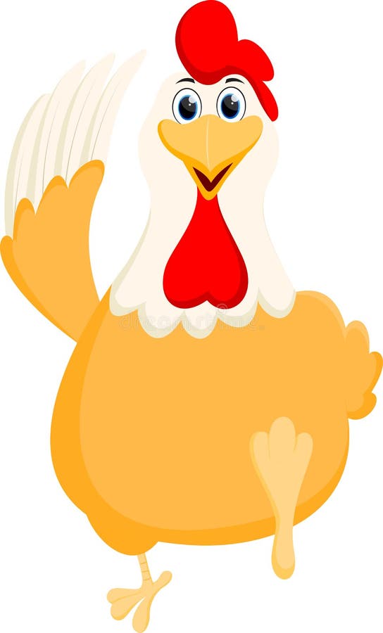 Chicken Cartoon funny hen stock vector. Illustration of cockerel ...