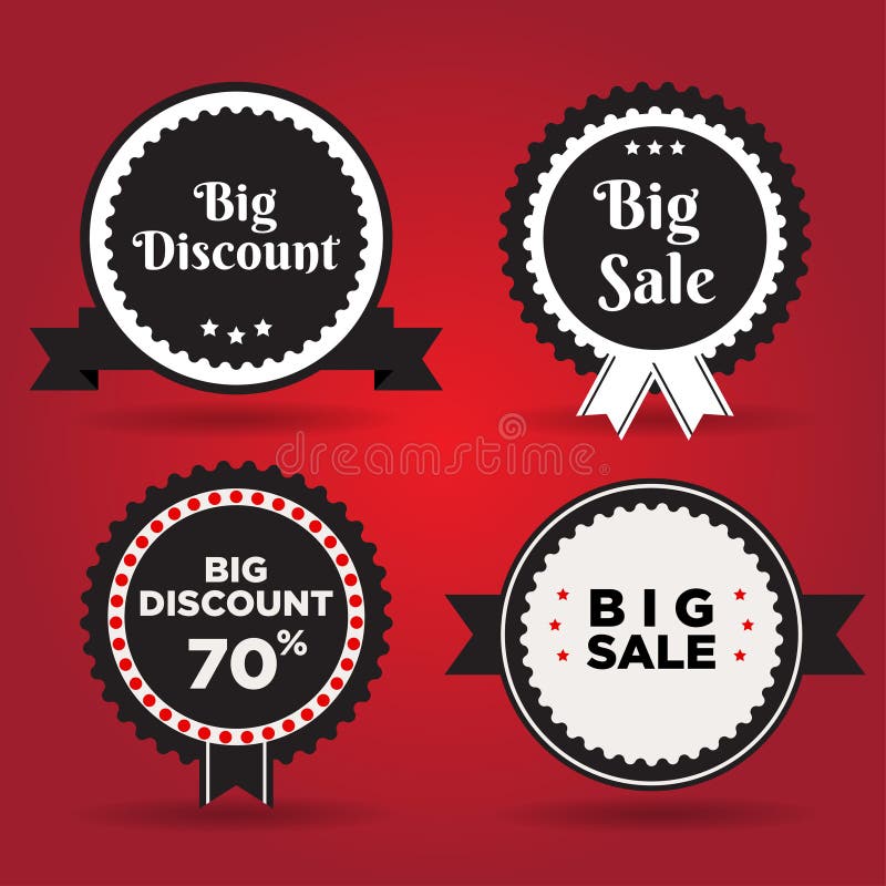New Design Collection of Big Sale Discount Design Badge Vector Icon ...