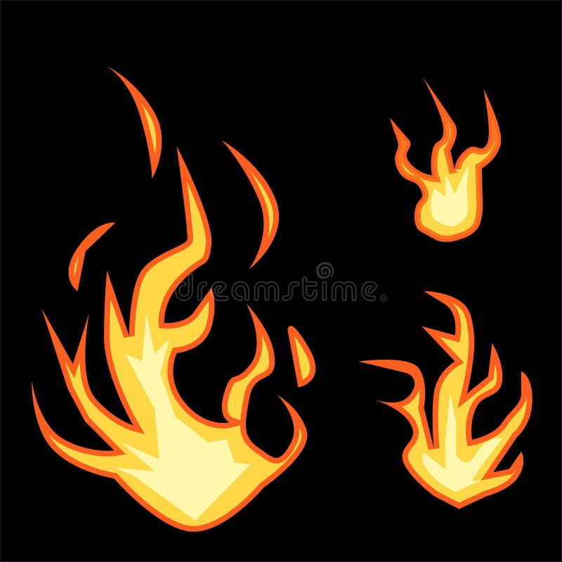 Fire Flame Graphics Design Elements Vector Illustration Stock Vector ...