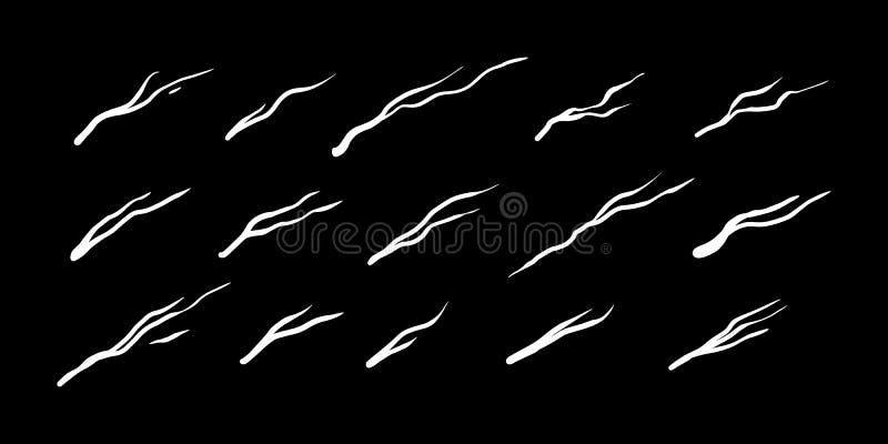 Set of White Lightning in Vector Illustration Design Stock Vector ...