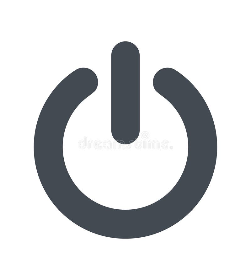 Power Button Symbol. Icon Push-button Power Stock Vector - Illustration ...