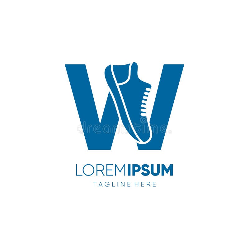 Letter Initial W Shoes Logo Design Vector Icon Graphic Stock Vector ...