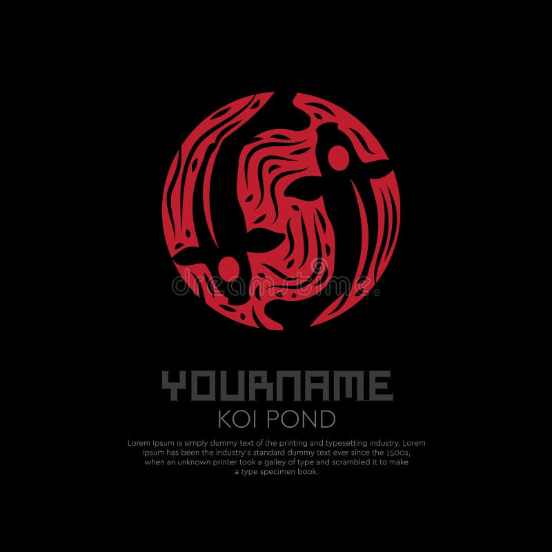 Koi Fish Modern Logo Vector Illustration.Good for Any Japanese Icon ...