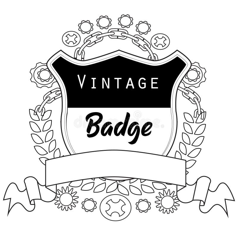 Retro Old Fashioned Vintage Badge and Emblem Template Vector ...