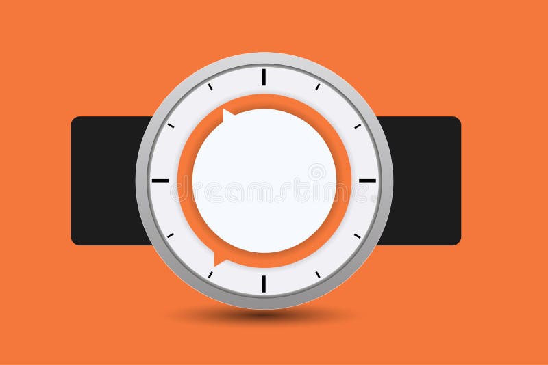 Clock Showing the Time One. Stock Illustration - Illustration of arrow ...