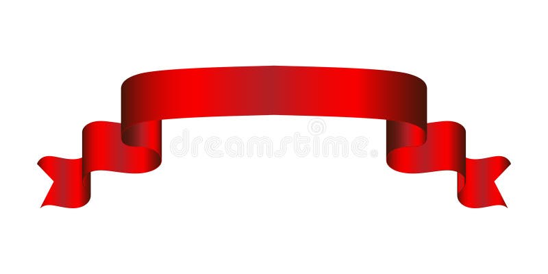 Modern Red Ribbon Banner Design. Stock Vector - Illustration of quality ...